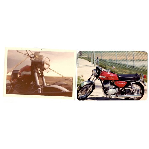 Photographs | Art | 2 Vintage Photographs Snapshots Kawasaki Mach Iii ...